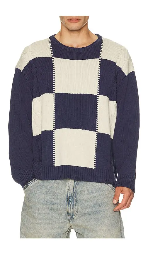 FOUND Checkered Fisherman Sweater