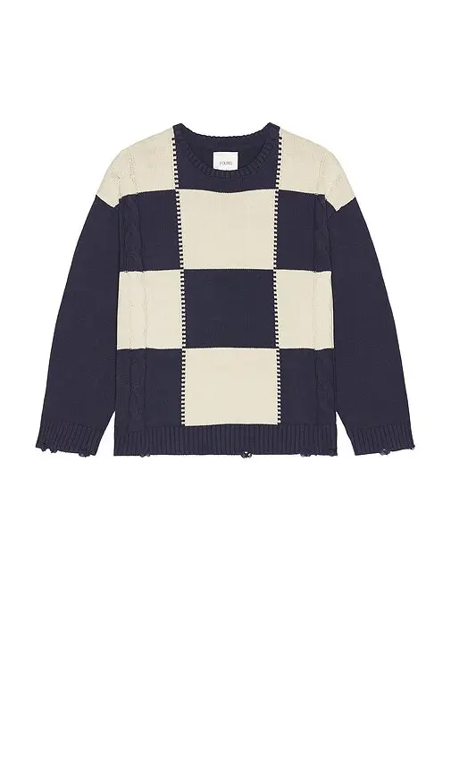 FOUND Checkered Fisherman Sweater