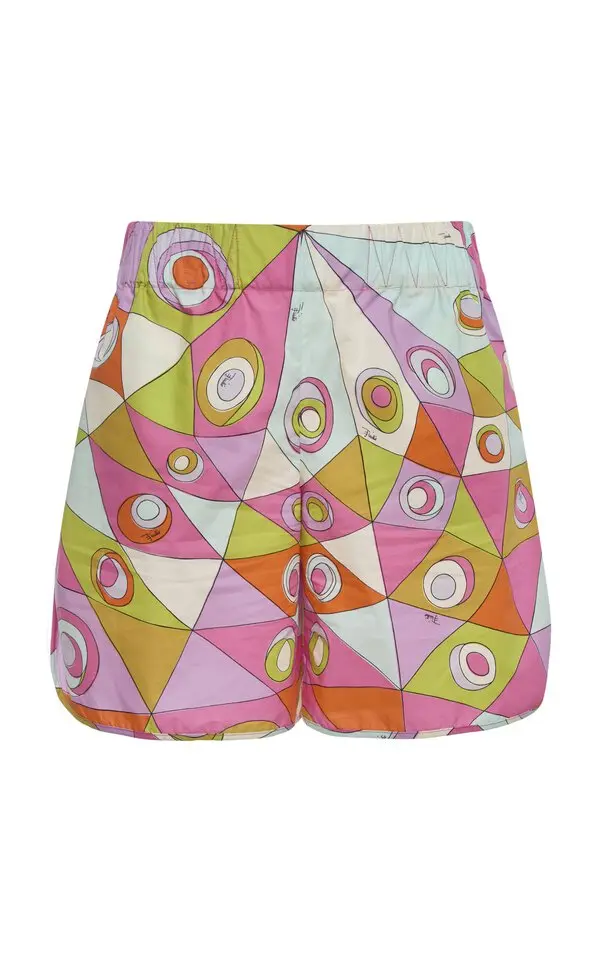 Emilio Pucci Cotton Poplin Printed Shorts - Multi