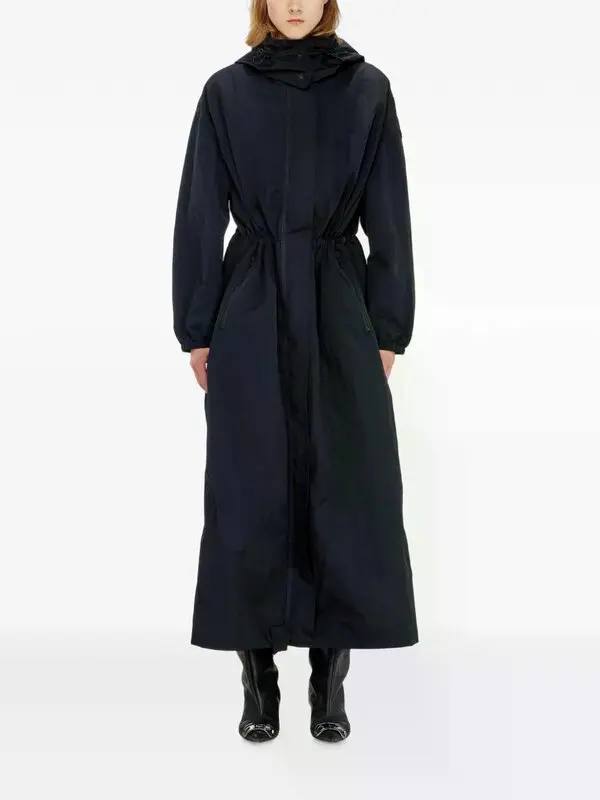 DIESEL® Long Nylon Trench Coat With Detachable Hood
