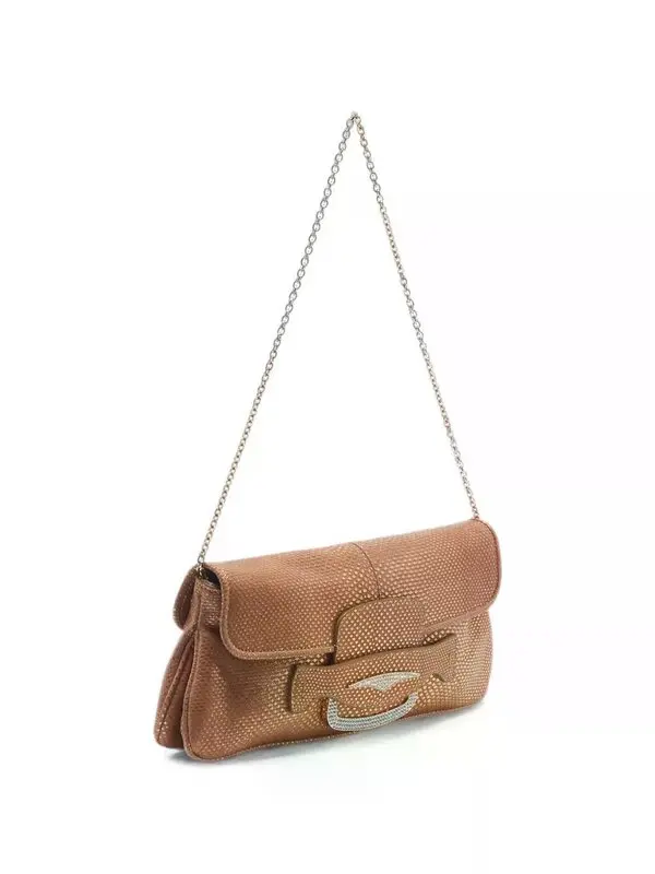 TOD'S Chain Crystal-embellished Flap Shoulder Bag