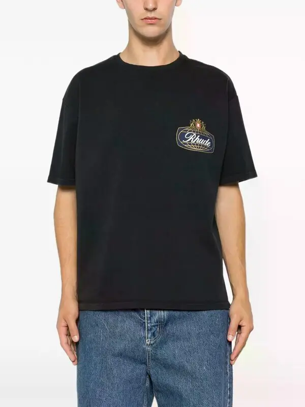Rhude Safari Crest Short-sleeve T-shirt - Black