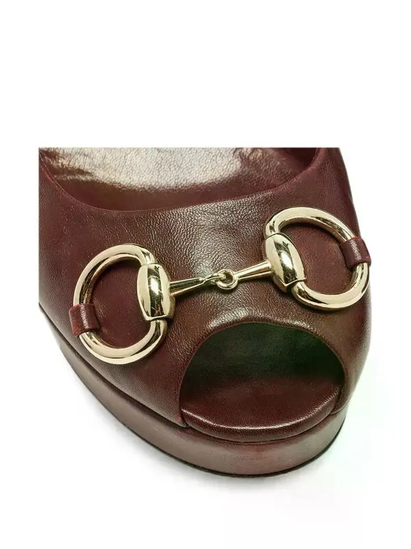 Gucci Horsebit Detail Peep-toe Pumps