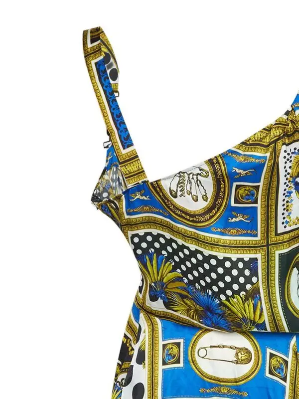 VERSUS Printed Satin Dress