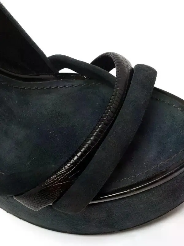 LOUIS VUITTON Tassel Detail Platform Stiletto Sandals - Black