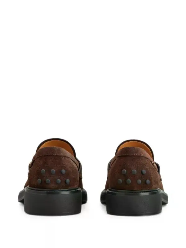 TODS PARA ÓTICA VENTURA Tod's Suede Penny Loafers - Brown