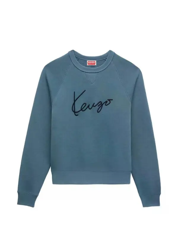 Kenzo Signature Logo Embroidered Raglan Sweatshirt