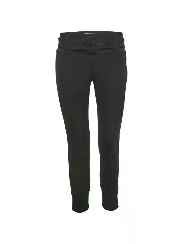 Prada Belted Slim Fit Crepe Trousers