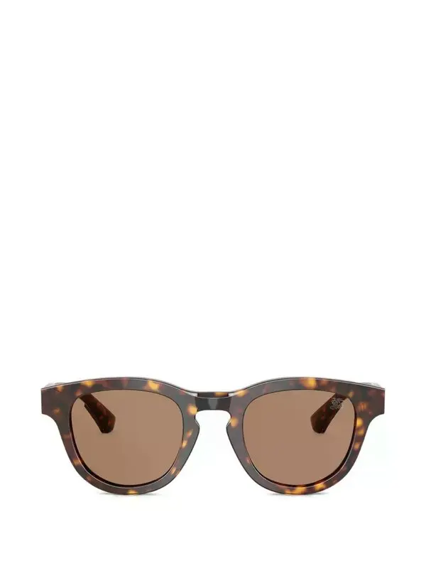 Burberry Dark Havana Round Frame Sunglasses - Brown