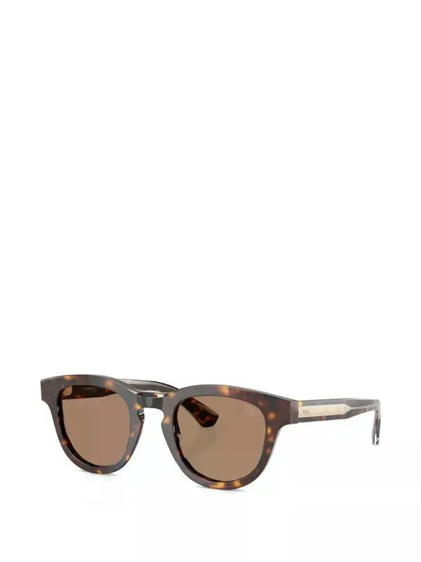Burberry Dark Havana Round Frame Sunglasses