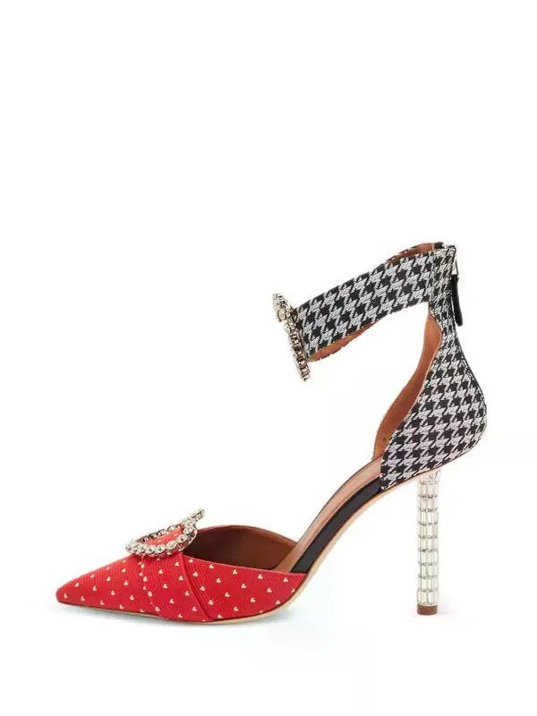 MALONE SOULIERS Camille Heart-embellished Pumps - Red
