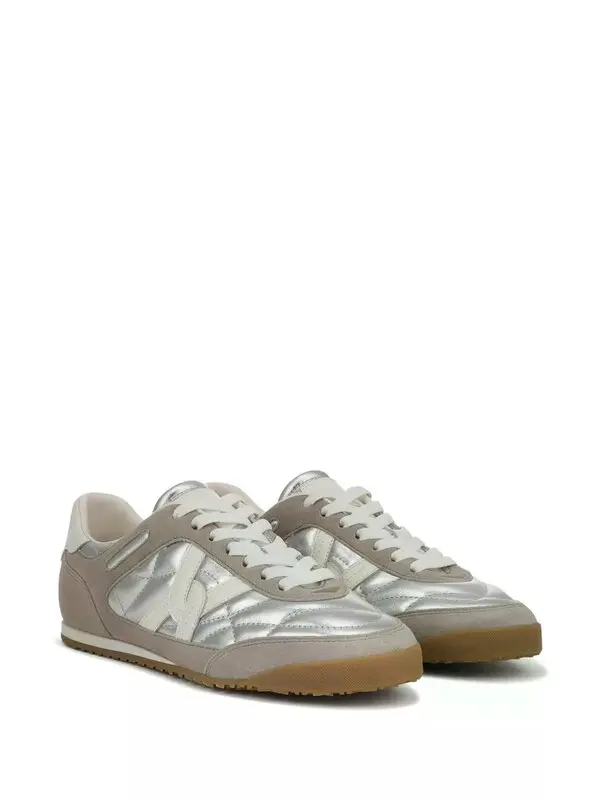 Veronica Beard Natalia Quilted Panel Sneakers - Silver