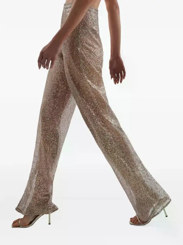 TALLER MARMO Marlene Sequin Trousers - Neutrals