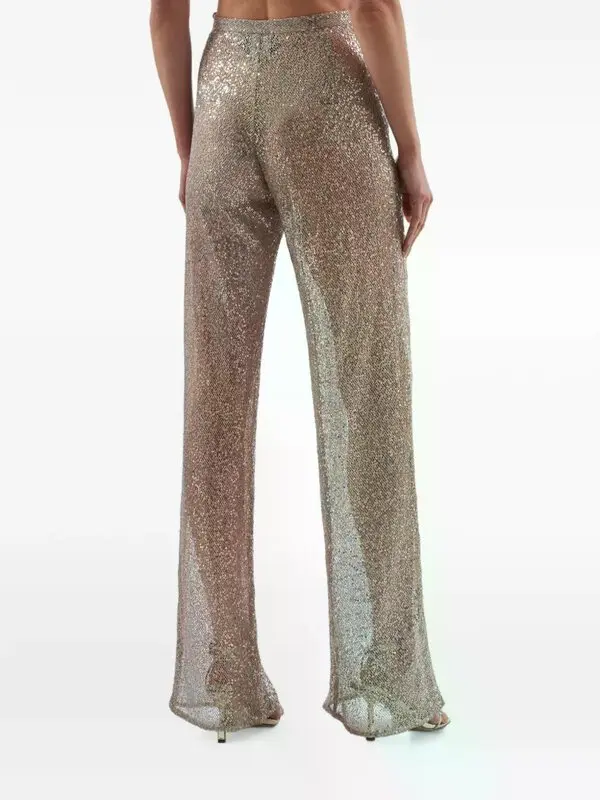 TALLER MARMO Marlene Sequin Trousers - Neutrals