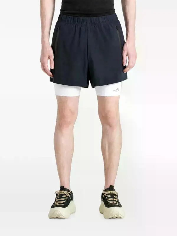 Balenciaga Layered Design Logo-print Shorts