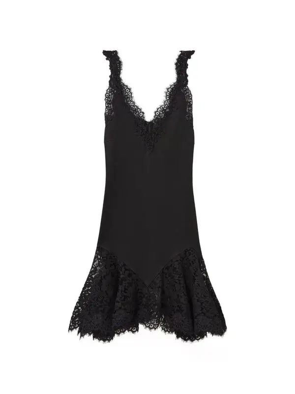 Stella McCartney Sleeveless Lace-trimmed Midi Dress - Black