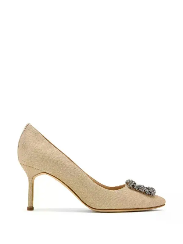 Manolo Blahnik Hangisi Crystal-buckle Pumps