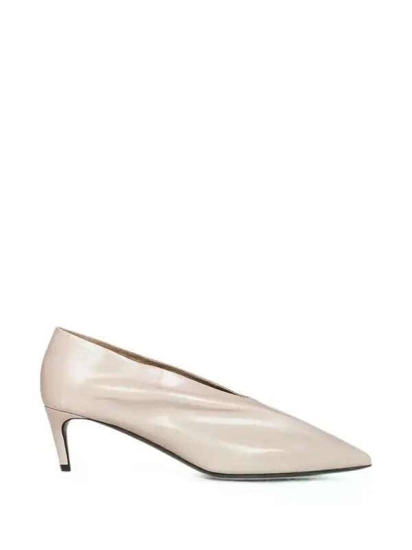 Khaite Pleated Pointed-toe Pumps - Neutrals