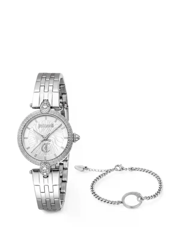 Just Cavalli 28mm Watch With Link Bracelet - Silver