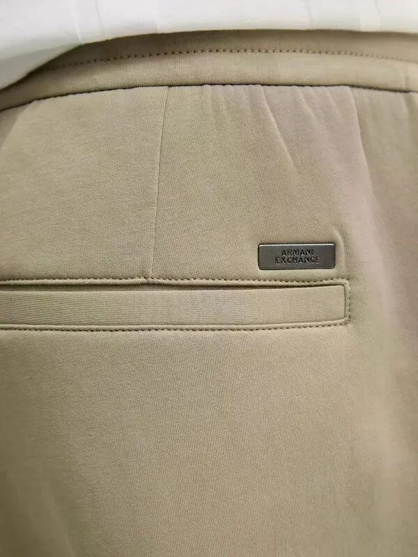 Armani Exchange Logo Plaque Straight Leg Trousers