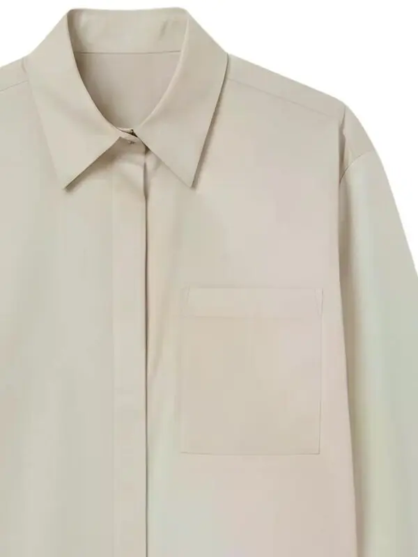 OFLAB Vicky Cropped Shirt - Neutrals