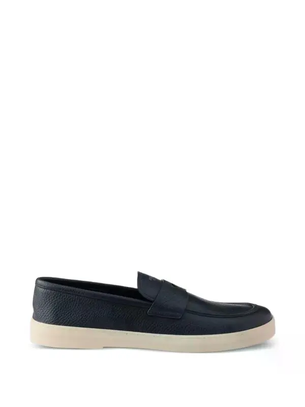 Prada Leather Loafers - Blue
