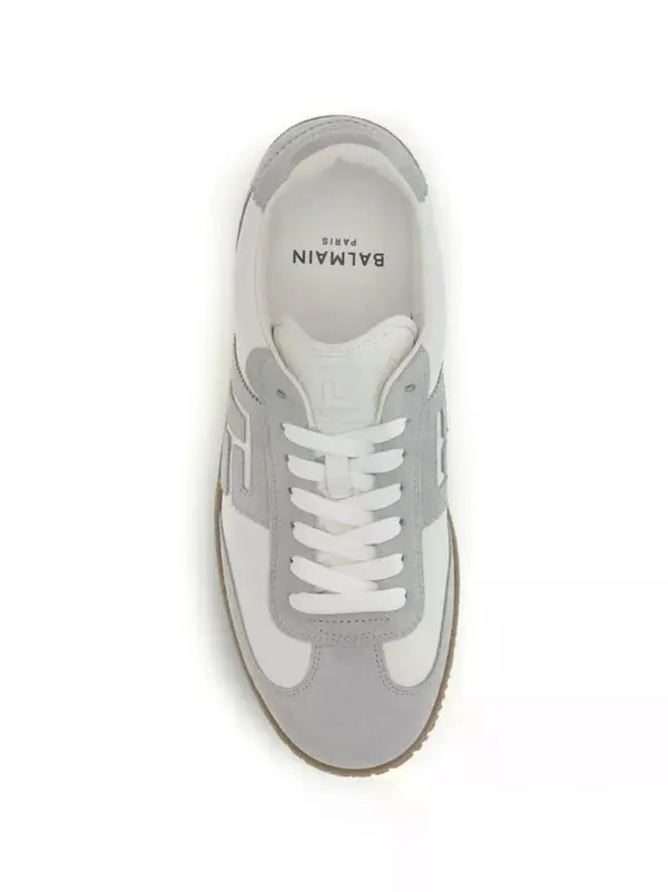 Balmain Swan Suede Panelled Sneakers