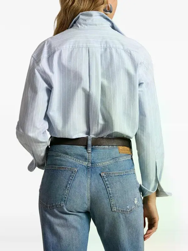 Polo Ralph Lauren Vertical-stripe Embroidered Logo Shirt