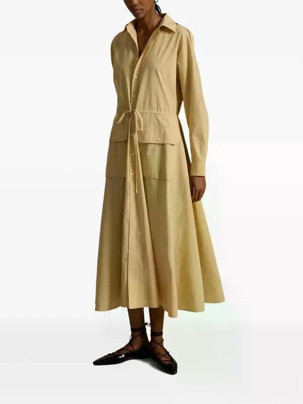 Polo Ralph Lauren Cooper Drawstring Midi Dress - Neutrals