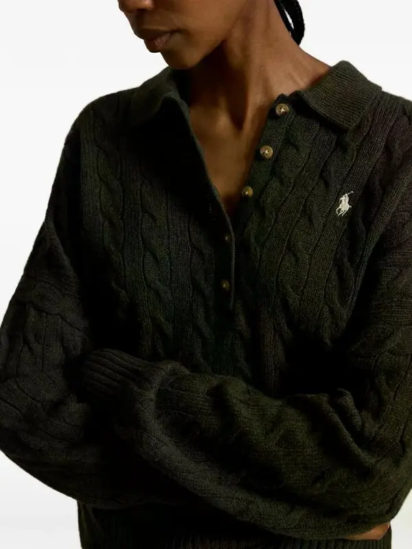Polo Ralph Lauren Cable Knit Buttoned Top