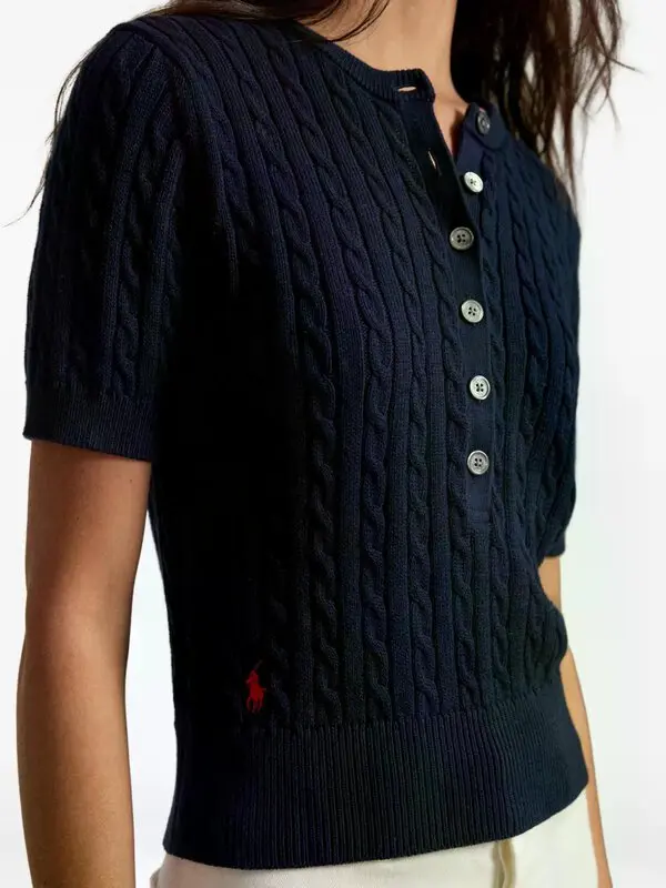 Polo Ralph Lauren Cable-knit Short-sleeve Top
