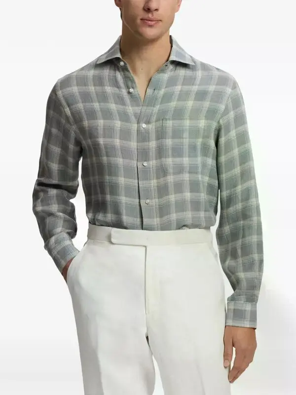 Ralph Lauren Purple Label Plaid Twill Shirt