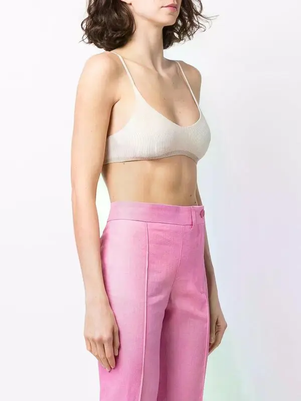 Jacquemus Le Bandeau Valensole Knitted Bralette - Neutrals