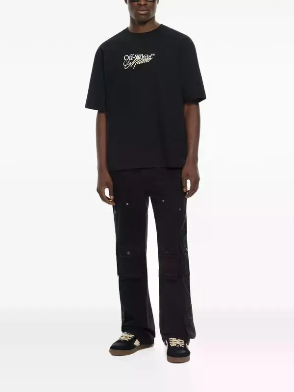 Off-White Multi-pocket Cargo Pants With Rivet Detailing