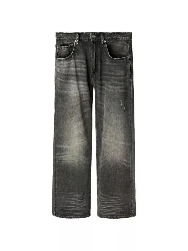 VAGUE STUDIOS Buttoned Distressed Jeans