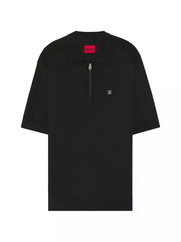 Hugo Zip-fastening Short-sleeve Polo Shirt