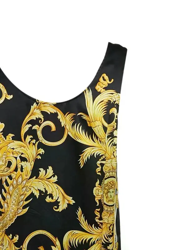 Versace Medusa Print Silk Mini Dress