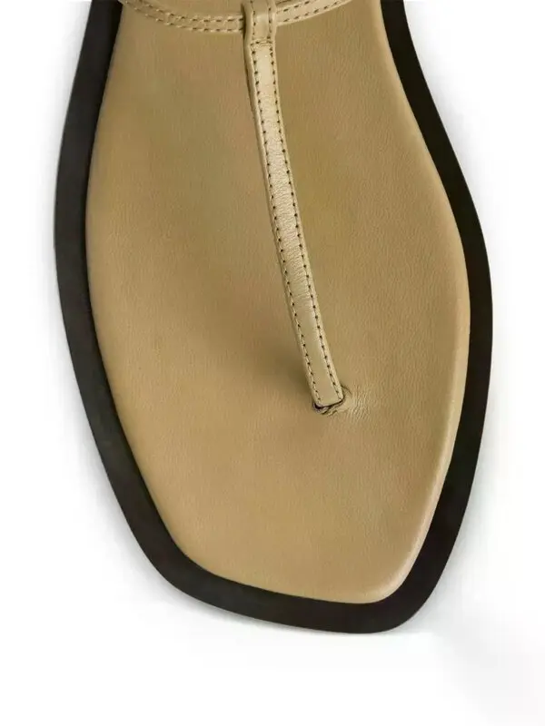 TOTEME T-strap Leather Slingback Sandals - Neutrals