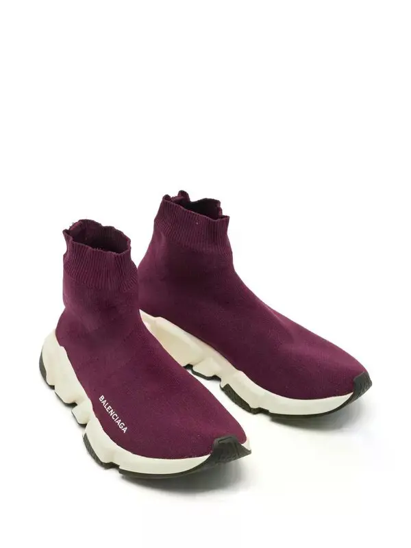 Balenciaga Speed Knitted Slip-on Sneakers - Red