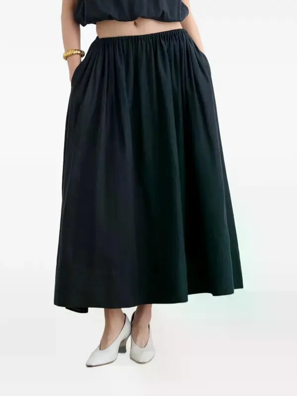 TOCCIN Imogen Gathered Skirt - Blue