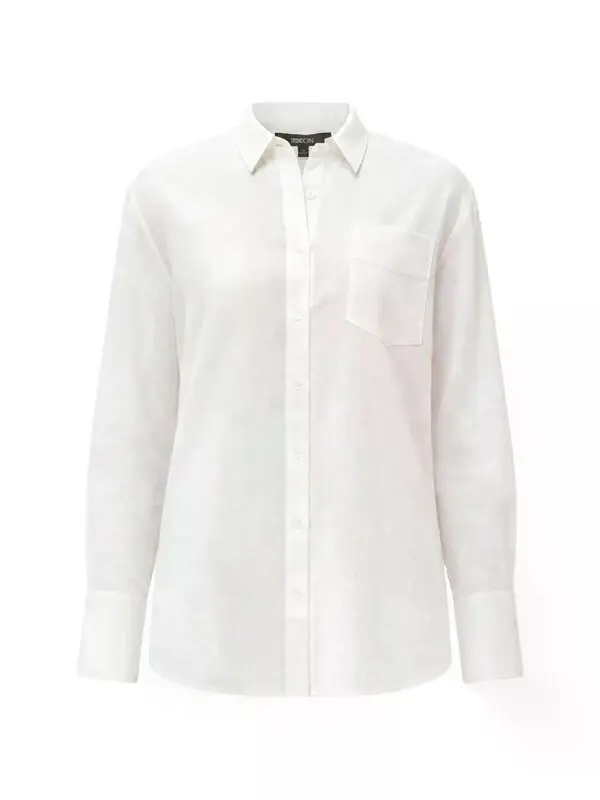 TOCCIN Riley Asymmetrical Pocket Detail Linen Shirt - Neutrals