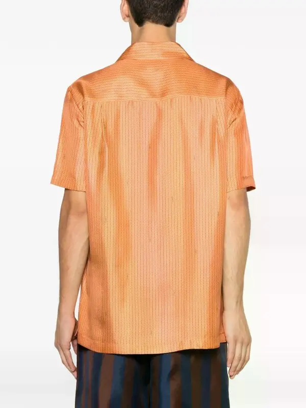 Fendi Logo-stripe Silk Shirt