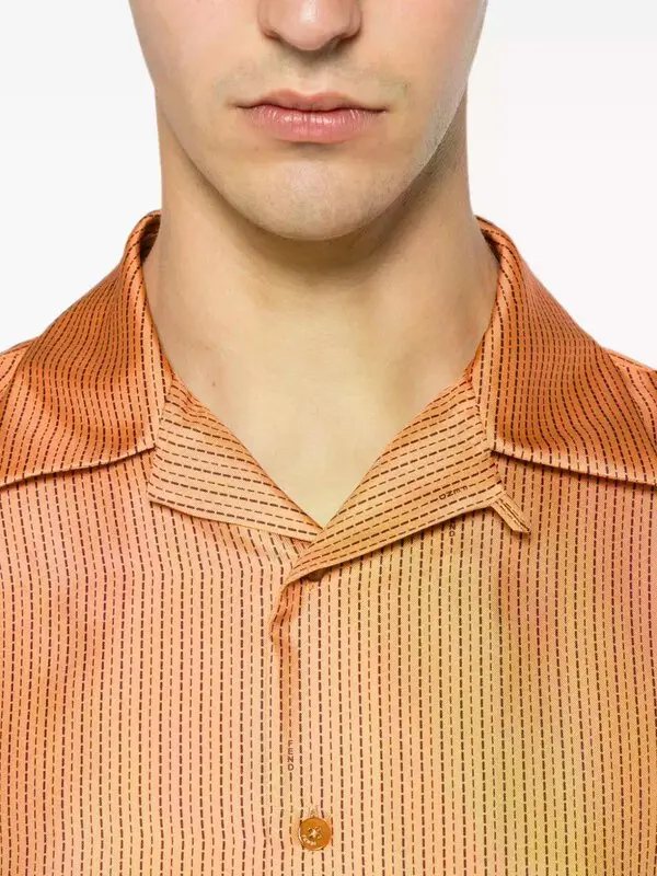 Fendi Logo-stripe Silk Shirt
