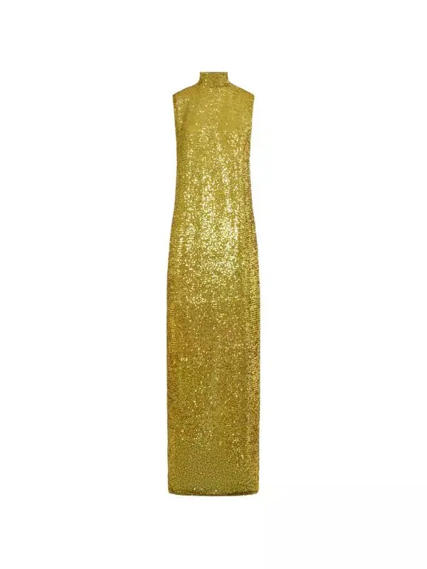 TALLER MARMO Miami Disco Sequin Maxi Dress - Green