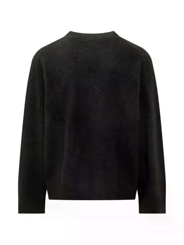 REPRESENT Logo-embroidered Crew Neck Sweater - Grey