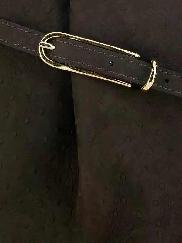 LIFFNER Belted Bucket Ostrich-effect Bag