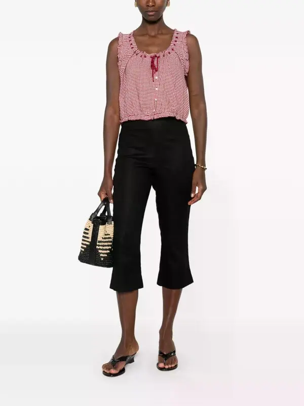 DÔEN Traveler Gingham Top - Red