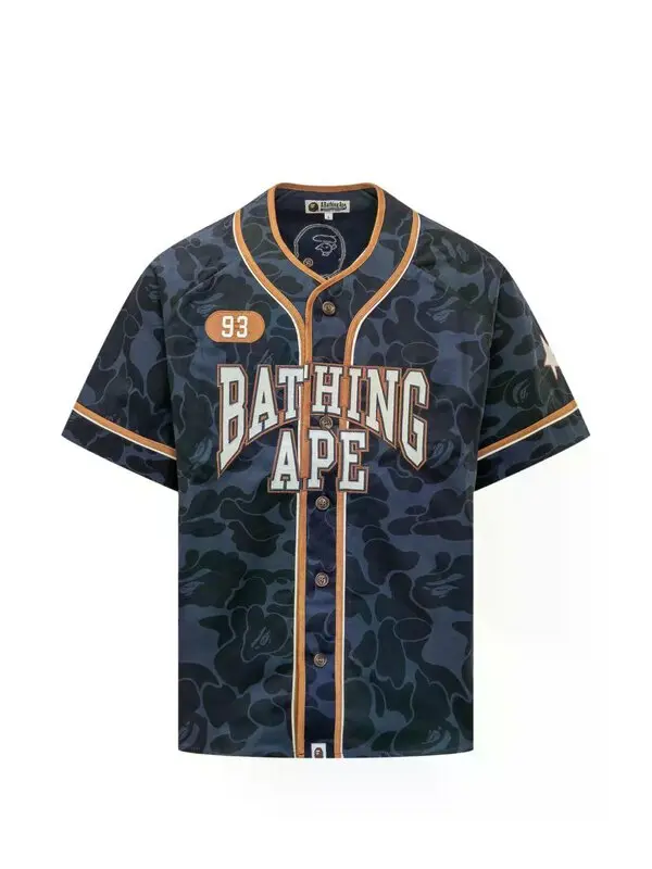 A BATHING APE Solid Camo Logo-print Shirt