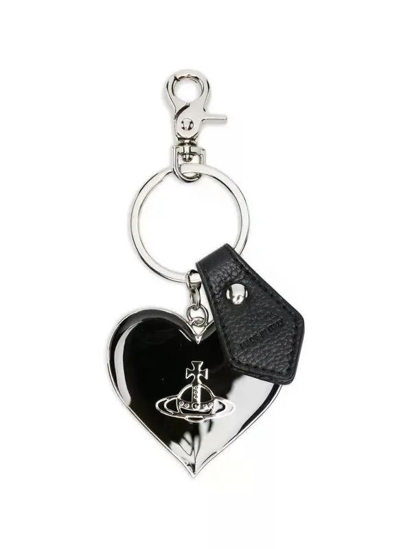 VIVIENNE WESTWOOD Mirror Heart Orb Keyring - Silver