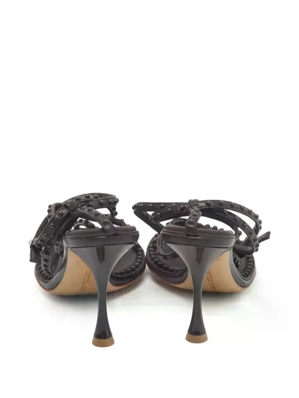 Bottega Veneta Lagoon Bubble Ankle-strap Leather Heeled Sandals